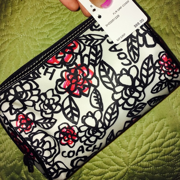 Coach | Bags | Black And White Coach Floral Tote | Poshmark
